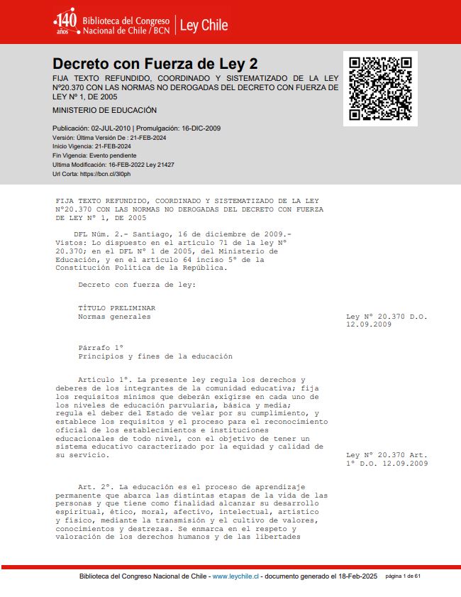 Ley General de Educación (LGE) | Currículum Nacional